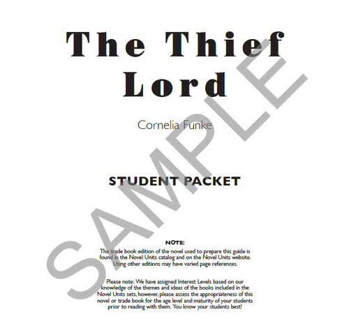 The Thief Lord Novel Units® Student Packet Novel Study | TPT