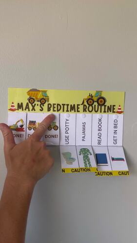 Visual Schedule Construction Chart Morning Routine Toddler Editable ...