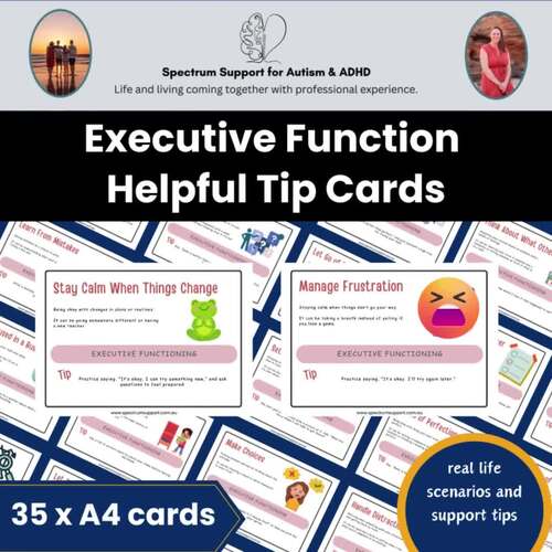 Strategy Cards with Tips Emotional Regulation Executive Function Social ...