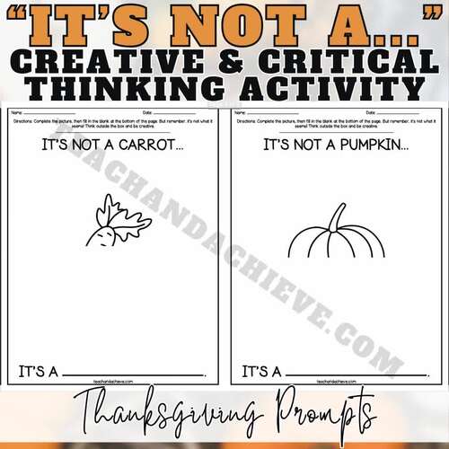 Finish the Picture, "It's Not A" Fall Thanksgiving Activity Critical ...
