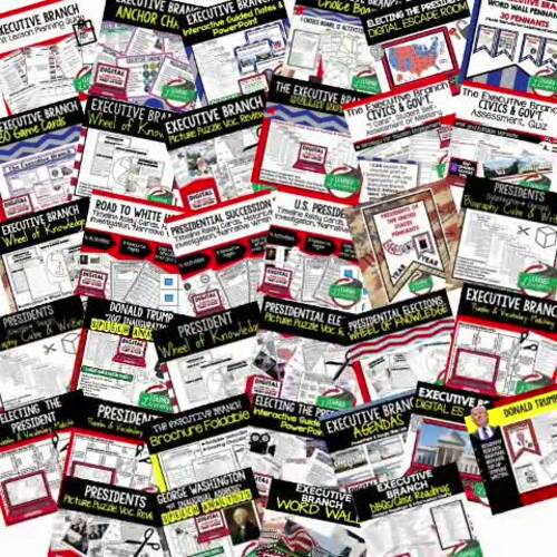 Executive Branch BUNDLE, Civics BUNDLE, Government BUNDLE, Digital Learning