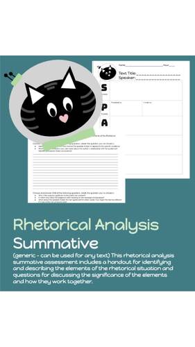 AP Lang and Comp: Rhetorical Situation Summative Assessment | TPT
