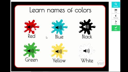 Color Words | Boom cards | level 1 by Smart Way | TPT