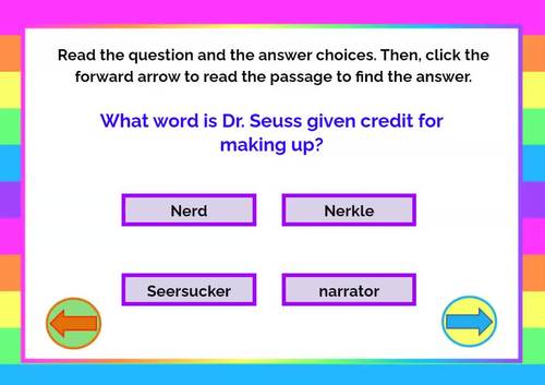 Theodor Seuss Geisel Activity Scavenger Hunt Read Across America BOOM Cards