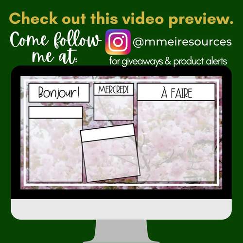 French Daily Slides | Spring | Le printemps by Mme I's Resources
