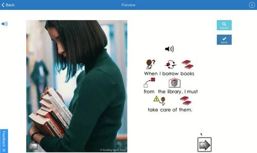Library Virtual Field Trip Social Narrative & Comprehension Boom Cards SS