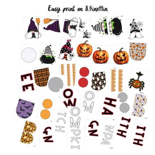 Halloween Bulletin Board Kit, Gnome Witch, Halloween Classroom Decor ...