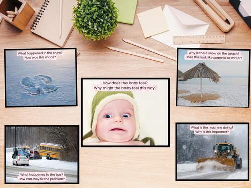 Winter Conversation Cards | Real Photo Discussion Activity | Speech Therapy