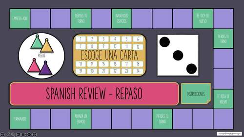 SPANISH 1 REVIEW | DIGITAL BOARD GAME | INTERACTIVE by Perfect Plans by ...