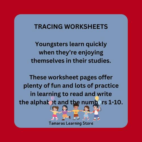 Alphabet & Number Tracing Printable Bundle for Homeschool and Classroom