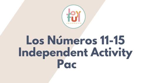 Spanish Journey with Números 11-15 Independent Activity Packet | TPT