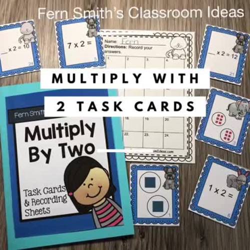 Multiply With 2 Task Cards by Fern Smith's Classroom Ideas | TPT