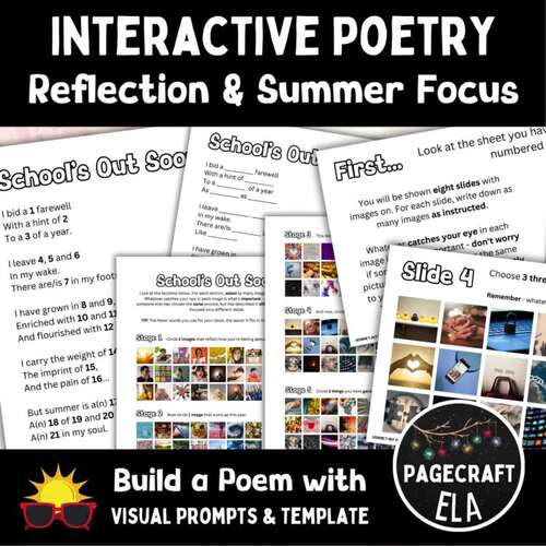 Reflective Interactive Poetry Writing for Summer or End of Year | TPT