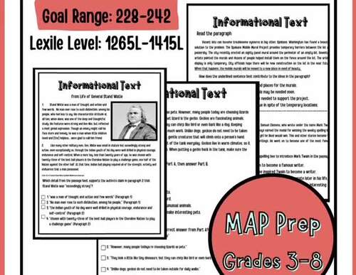 NWEA MAP Language Arts- Reading: Informational Texts 230+ (RIT 228-242)