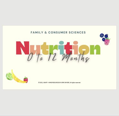 Infant Nutrition Child Development PowerPoint Lesson & Notes | FACS | FCS