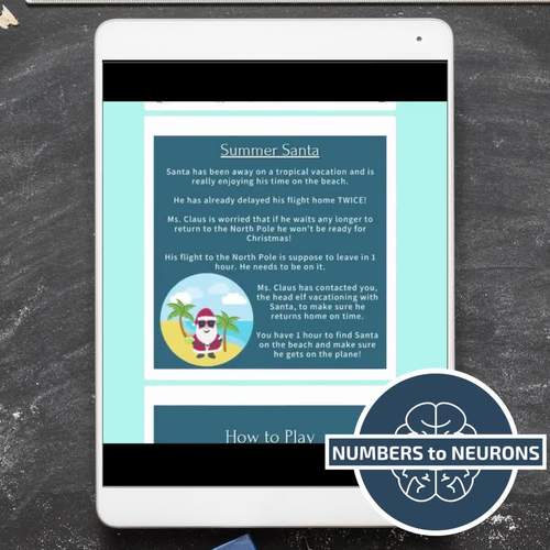 7th Grade Christmas Math Game: No Prep Escape Room for Order of Operations