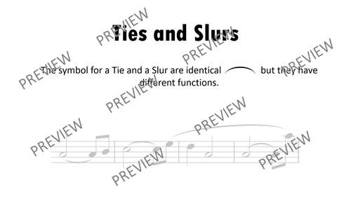 Ties and Slurs Explained - PowerPoint by Mardi's Music Resources