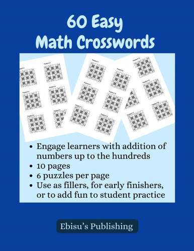60 Easy Math Crosswords: Boosting Numeracy Skills with Fun! | TPT