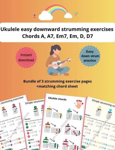 Easy Ukulele Strumming for Beginners (Kids) – Down Strum Exercises ...