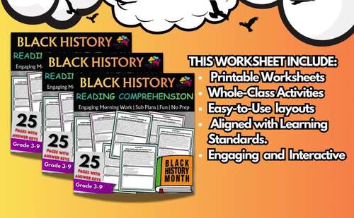 Nonfiction Black History Month Reading Comprehension Passages 6th,7th ...