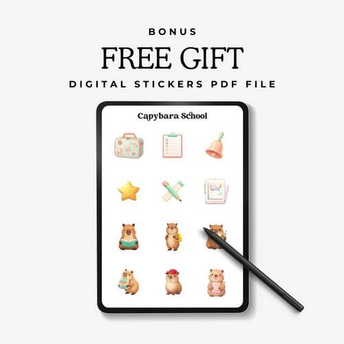 Capybara School Clipart Bundle by Ikota Design | TPT
