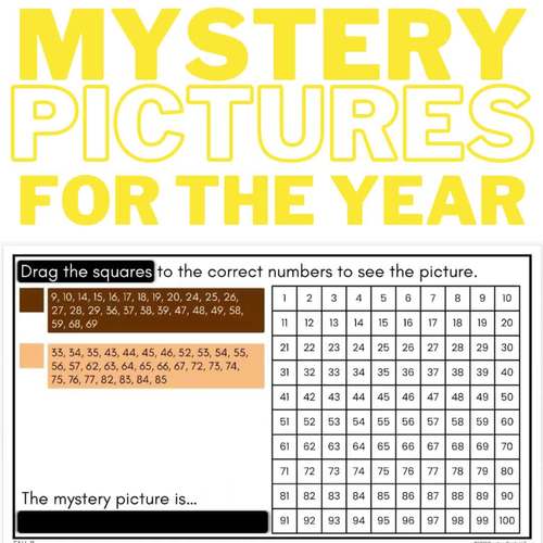 Hundreds Chart Mystery Pictures Digital and Print Bundle by Creation Castle