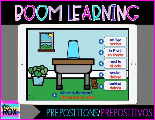 Boom Learning | Teddy Bear Prepositions/Prepositivos by prekrox | TPT