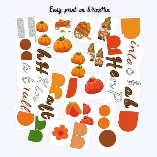 Fall Healthy Habits Bulletin Board Kit,Editable Pumpkin Classroom Decor