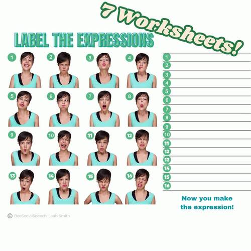 No Prep! Facial Expressions - Social Skills, Emotions, Pragmatic Speech ...