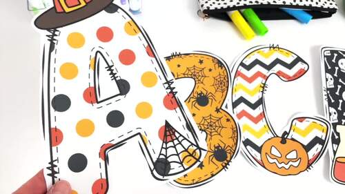 Spooky Halloween Letters & Numbers for Bulletin Boards and Door Decor