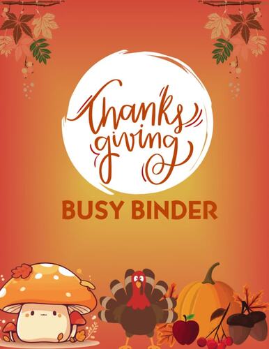 Thanksgiving Busy Book Printable, Fall Kids Autumn Activity Book ...