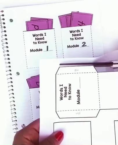 HMH Into Reading Vocabulary Pockets Interactive Notebook 2nd Grade 2020