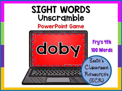 Sight Word Unscramble PowerPoint Game | TPT
