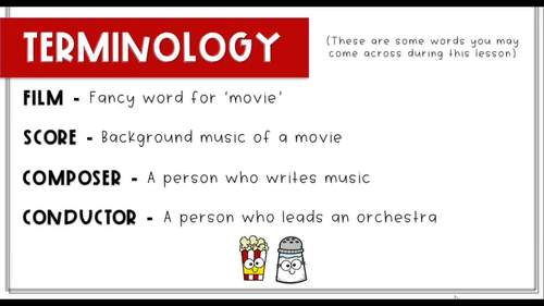 Movie Music - Lesson & Project for GOOGLE SLIDES™ and Distance Learning