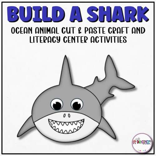 Build a Shark Cut and Paste Craft Printable | Ocean Animal Activities ...