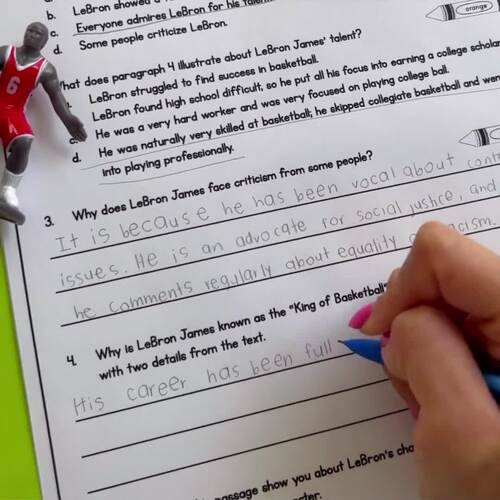 Sports Stars Lexile Leveled Differentiated Reading Passages - 2nd-5th Grade