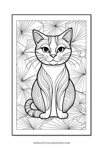Purr-fectly Creative: Abstract Cat Coloring Vol. 1! by Coloringfy