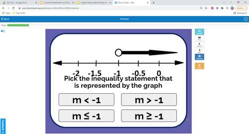 Reading Inequality Graphs - Digital Boom Cards™ by Acute as a Button