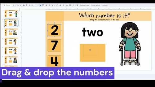 Number Words to 120 Interactive Google Slides for Counting and Cardinality