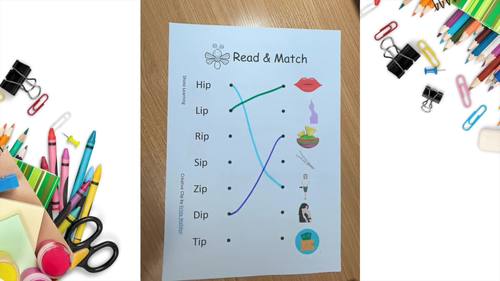 IP Word Family CVC Blend Worksheets: Reading & Writing by Shoto Learning