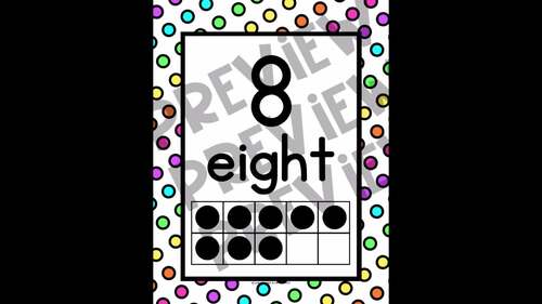 Number Posters 1-20 Neon Brights Classroom Decor | Kindergarten Ten ...