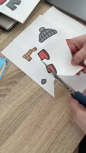 DRESS UP Winter Fall Clothes Craft Cut Out Game Printable Game Get Dressed