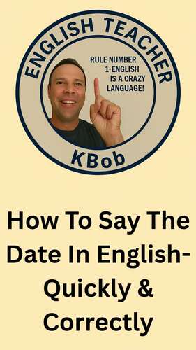 English Numbers and Dates Complete Lesson Packet for ESL Beginners