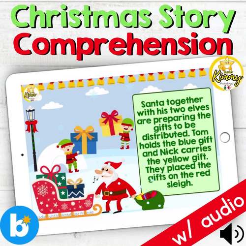 Christmas Story Comprehension Answering WH Questions Boom Cards | TPT