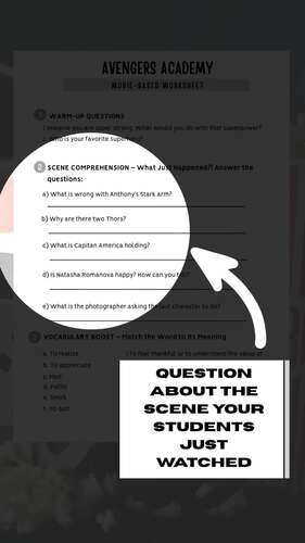 Avengers English Worksheet: A1-A2 Present Simple, Speaking and Writing ...