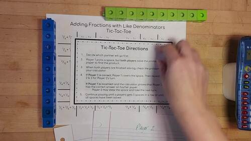4th/5th Grade Fraction Operations Tic-Tac-Toe - Ready to Print & Play