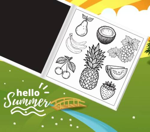 25 Bold & Eazy Summer Coloring Book For Kids Adults & Seniors | TPT