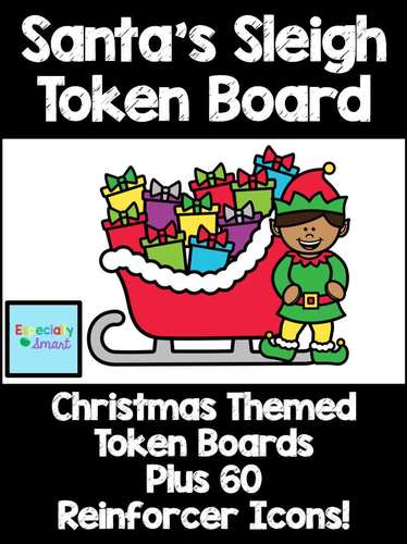 Christmas Token Board ABA Positive Behavior Support with reinforcer icons