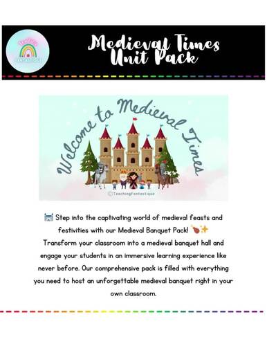 Medieval Times Unit Pack by Teaching Fantastique | TPT