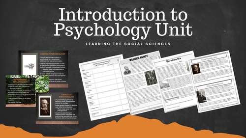 Intro to Psychology Unit: PPT, Test, Project & Readings - Print & Digital